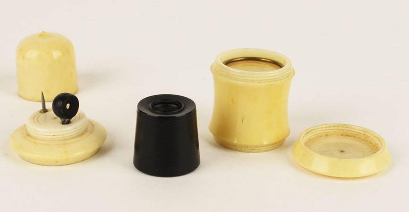 ENGLISH ACORN MICROSCOPE COMPENDIUM of ivory