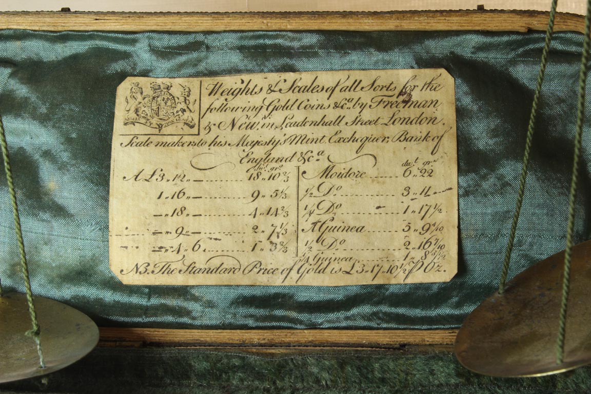 A FINE EIGHTEENTH CENTURY SCALE BY FREEMAN AND NEW