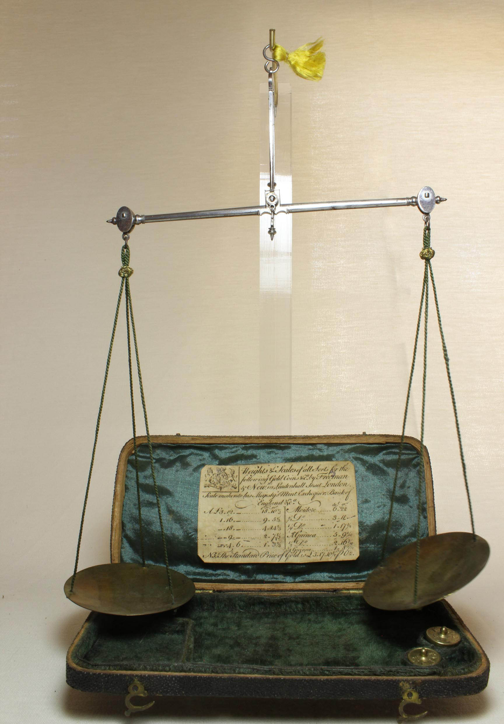 A FINE EIGHTEENTH CENTURY SCALE BY FREEMAN AND NEW